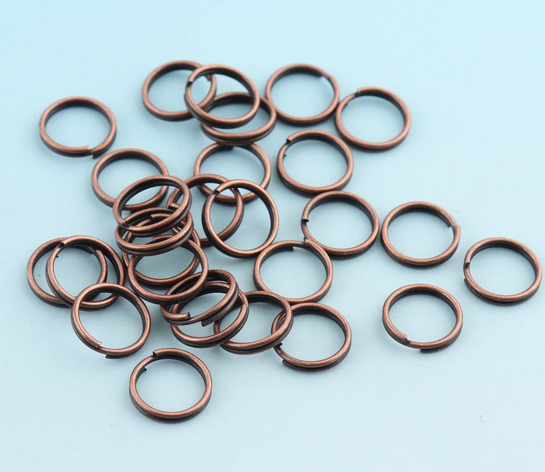 Split Rings 100pcs 10mm Mini Key Ring Red copper O ring Key | Etsy