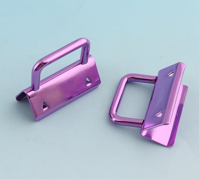 8pcs 32mm Purple Key Fobs Hardware Key Fobs With Split Rings Key Chains ...