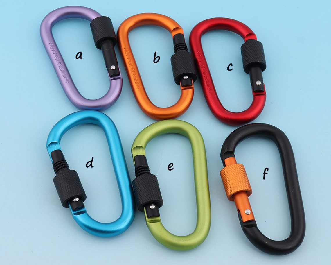 Colorful Carabiner Key Fob Carabiner 7841mm Personalized | Etsy