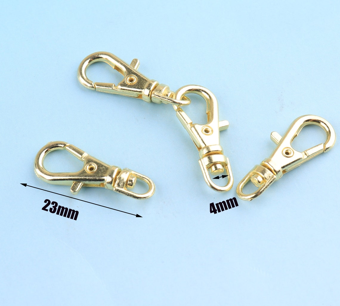 Gold Swivel Snap Hook 20pcs 23*4mm Mini Metal Lobster Clasp Lanyard ...