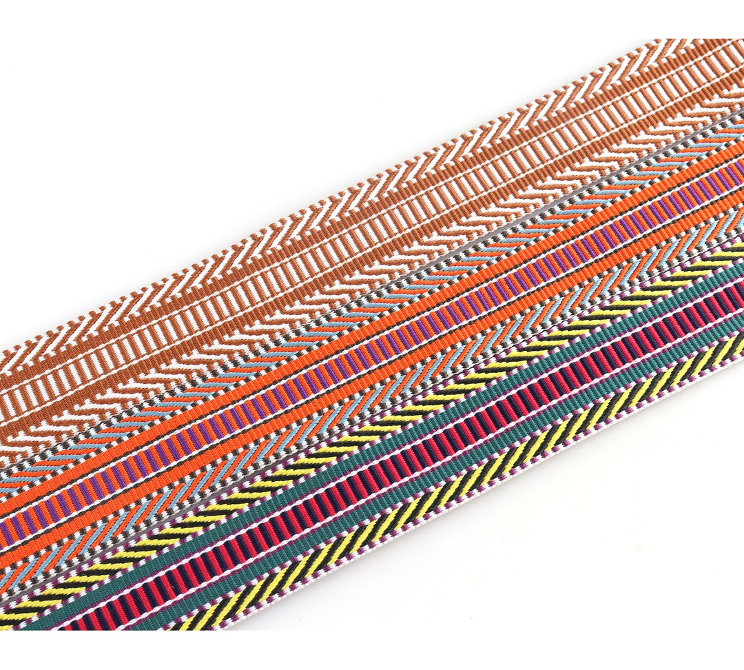 Colorful Webbing Strap 1 1/2"(38mm) Canvas Webbing Collar Stripes ...