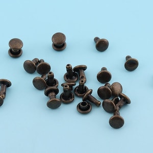 Antique Bronze Rivets 200sets 6*5mm Metal Button Double Capped Rivets ...