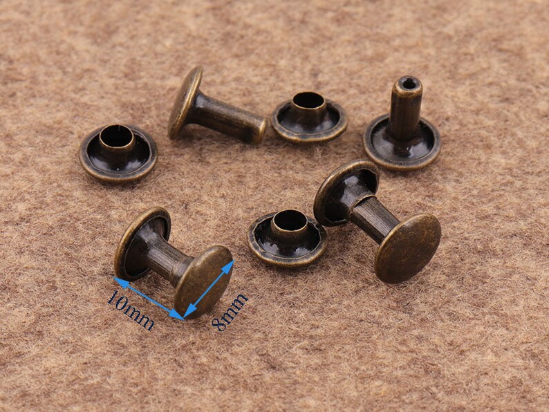 100sets 10mm Mini Antique Rivets Metal Button Double Capped | Etsy