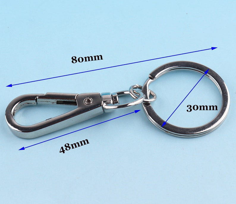 Silver Swivel Clasp With Key Rings 6pcs Snap Hook Metal Lanyard Clasp ...