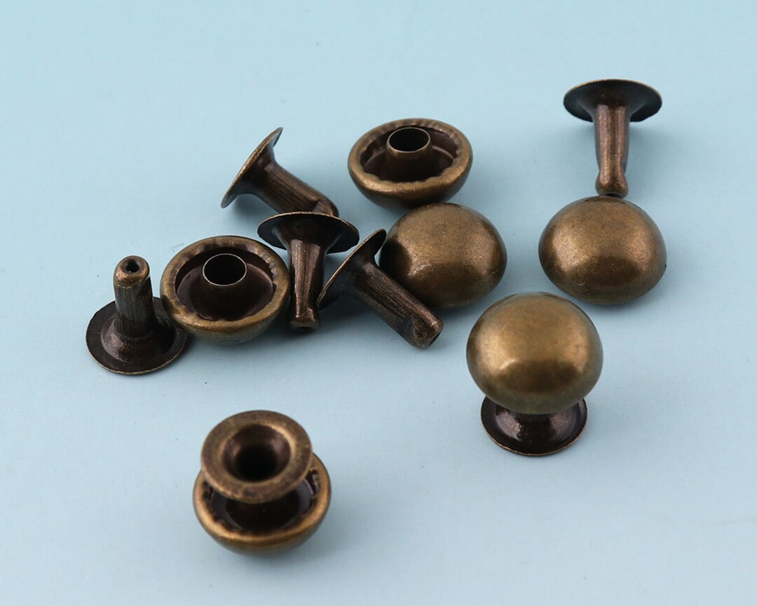 Antique Bronze Double Caped Rivets 100sets 10*8mm Mini Rivets Metal ...