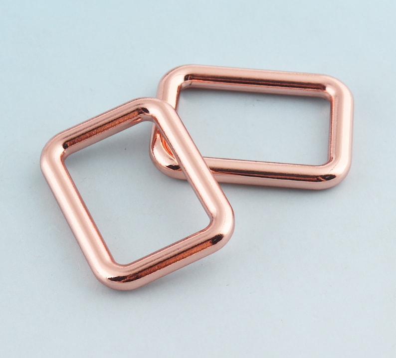 Rose Gold Rectangle Rings 6pcs 25mm Alloy Rectangle Buckles - Etsy