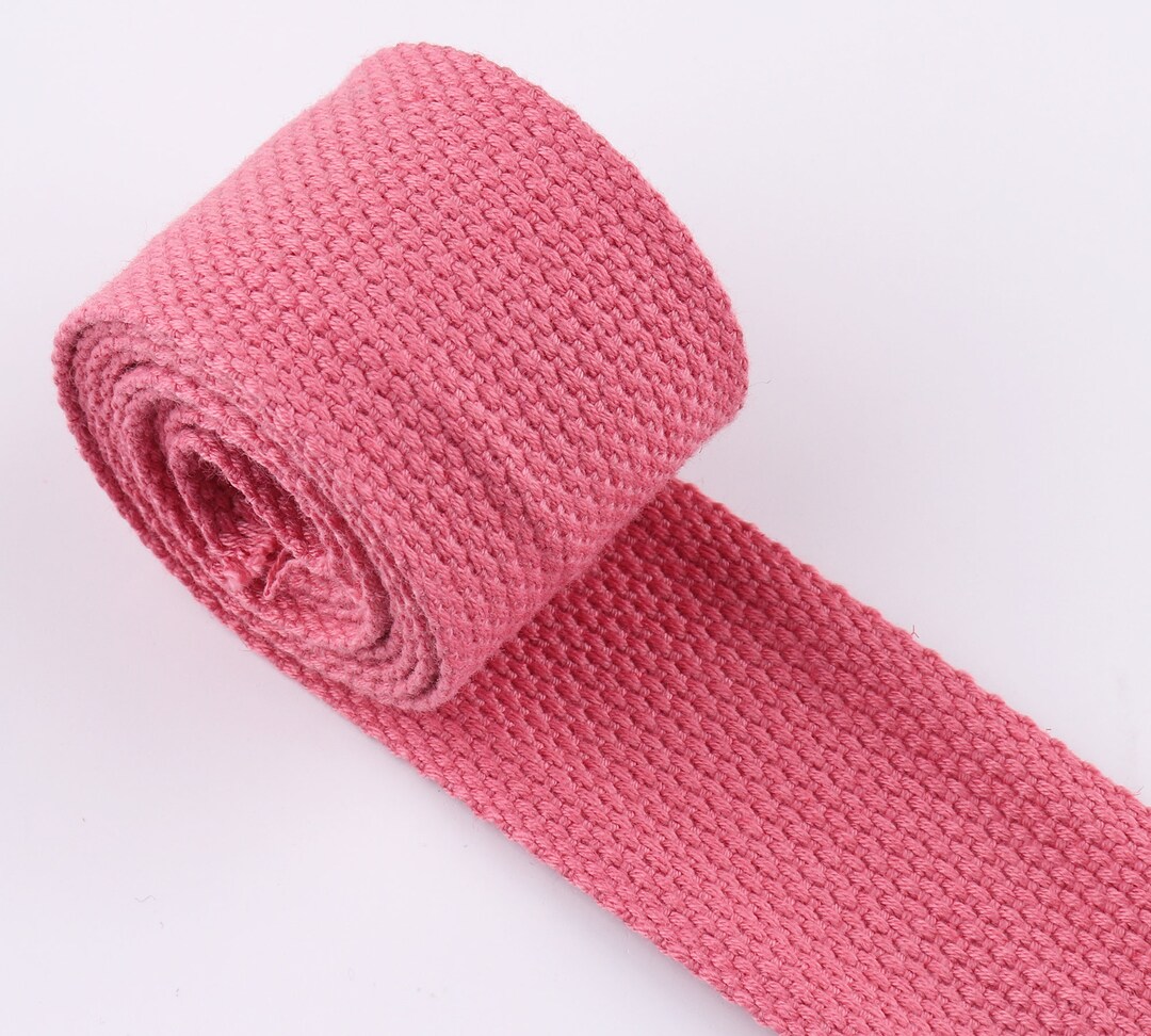 Pink Webbing Cotton Webbing 32mm*3-10 Yards Solid Color Webbing Fabric ...