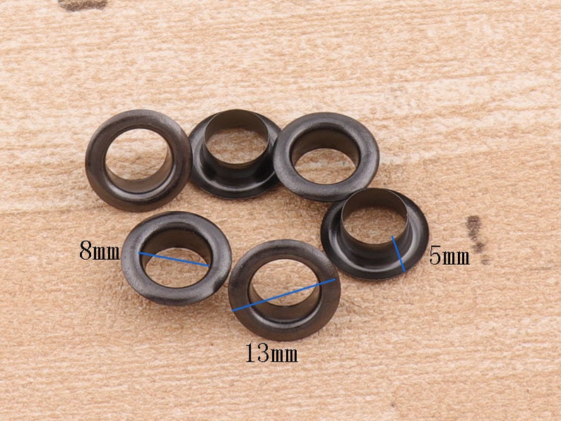 Black Eyelets 100pcs 1/2 Round Grommet Eyelets Metal - Etsy