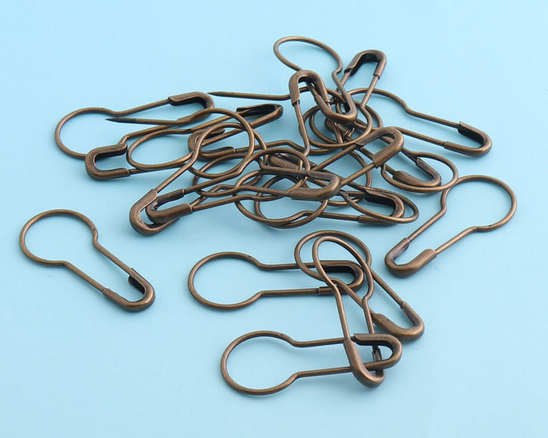Mini Bulb Safety Pins 100pcs 21*9mm Bronze Safety Pins Gold Plated Pins ...