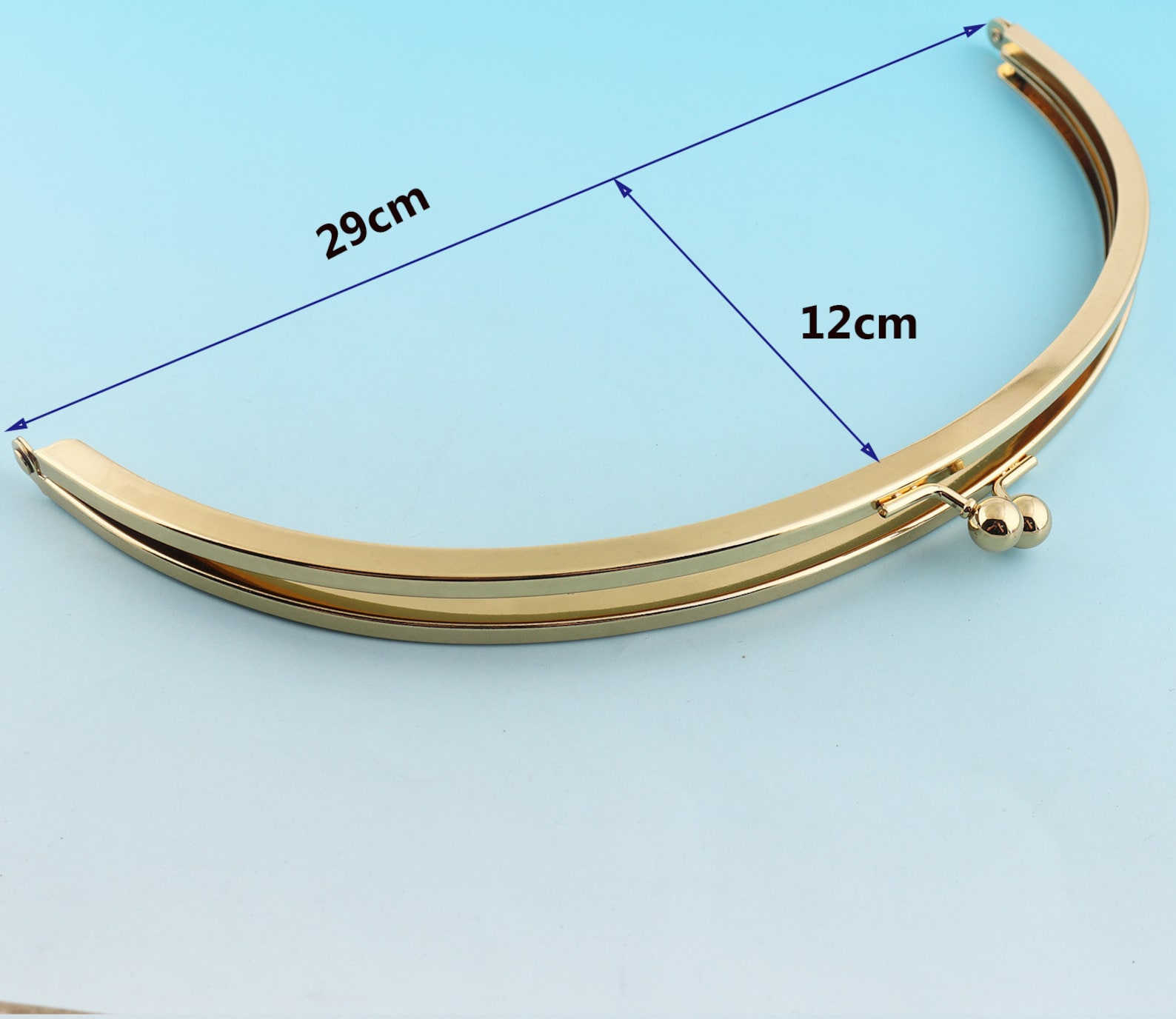 Light Gold Bag Frame 11.64.8Clutch Kiss Clasp Large Bag | Etsy