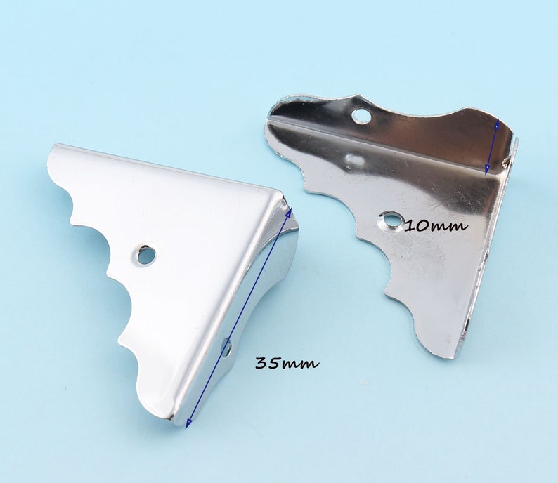Silver Book Corners -15pcs 1 3/8"(35mm) Decorative Bagcorner Protector ...