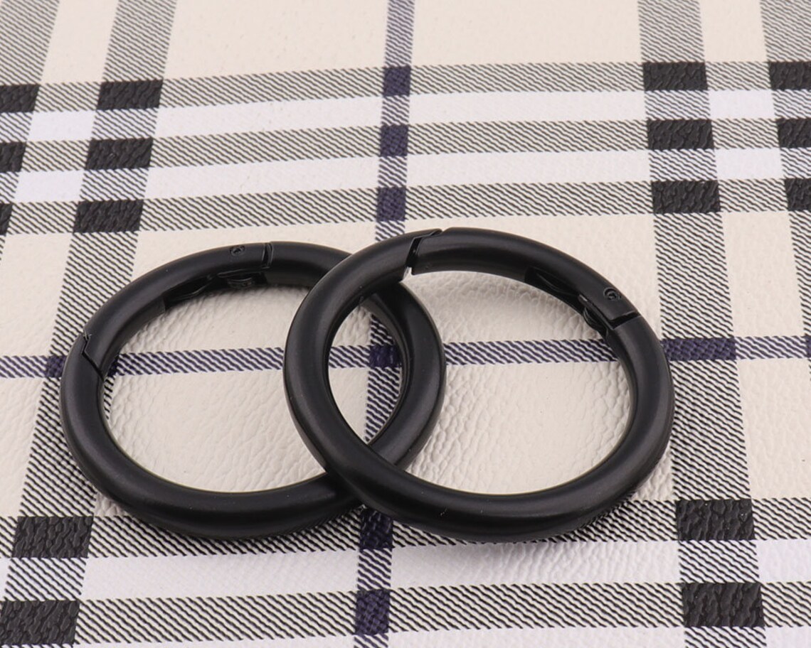 Metal Spring Hook Push Gate Snap Hook 1 1/2 Black Clasp - Etsy