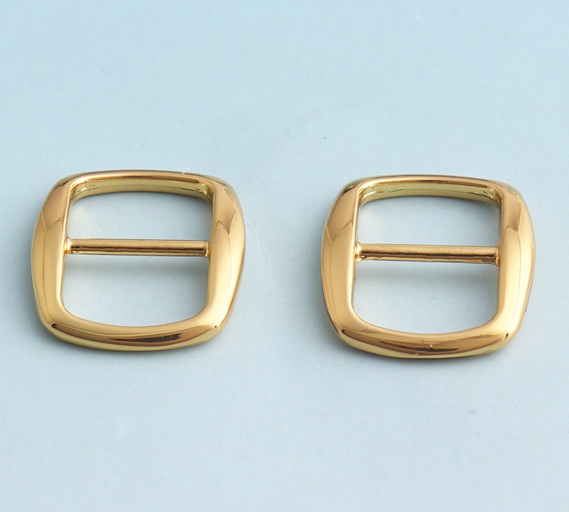 10pcs 10mm Gold Mini Adjuster Buckle Shoe Buckles Tri Bar Buckles Strap ...