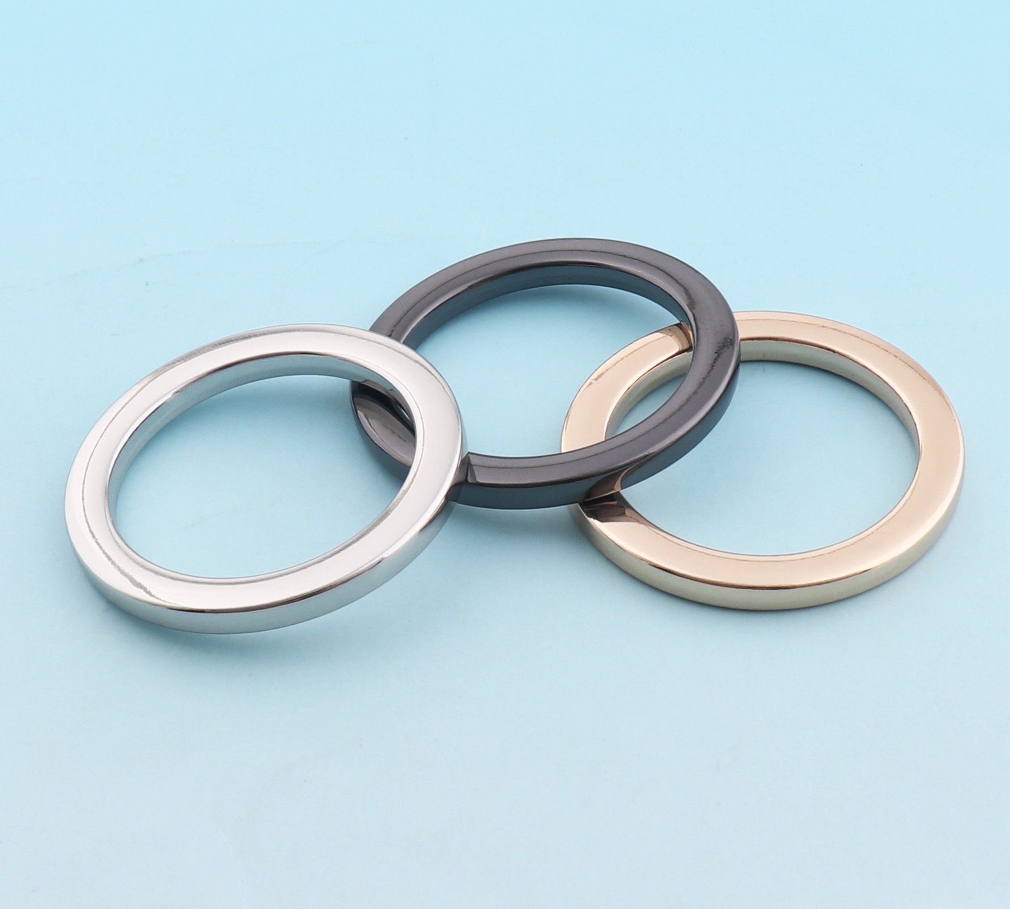 Metal O Rings 32 mm10pcs Gunmetal O Buckle Flat O Rings Belt | Etsy