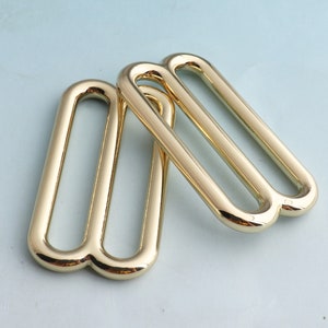 Light Gold Adjuster Buckles 6 Pcs 40 Mm Alloy Release Belt Buckle Tri ...