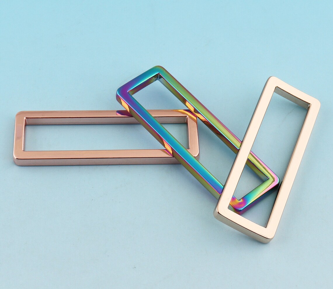 Rainbow Rectangular Rings 8pcs 250mm Metal/zinc Alloy | Etsy