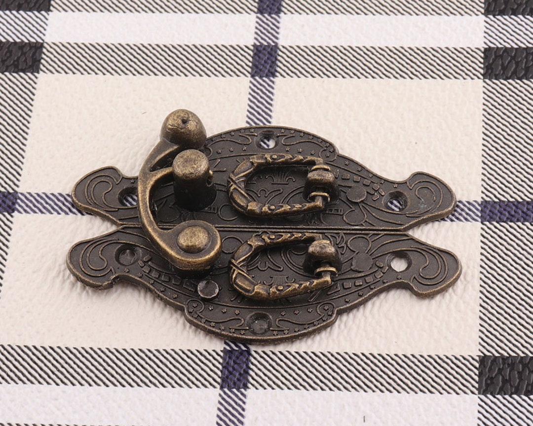 Vintage Box Latch 60*41mm Antique Embossed Hasp Box Hardware Chest ...