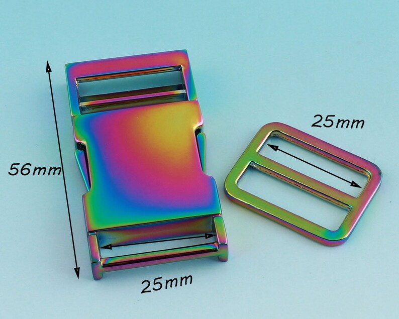 Side Release Buckle Rainbow Release Buckle 25mm ZINC ALLOY | Etsy