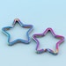 Rainbow Star Key Ring 15pcs *35mm Large Key Fob Ring Metal Split Ring ...