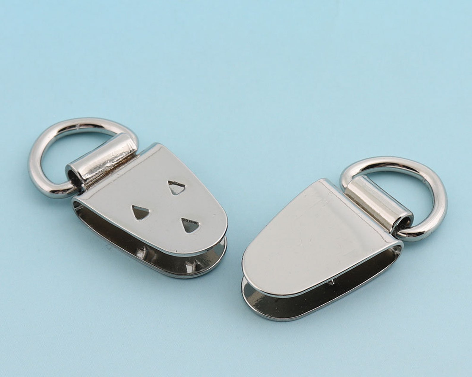 Silver Clips 35mm Leather Zip Puller Metal Zipper Fastener - Etsy