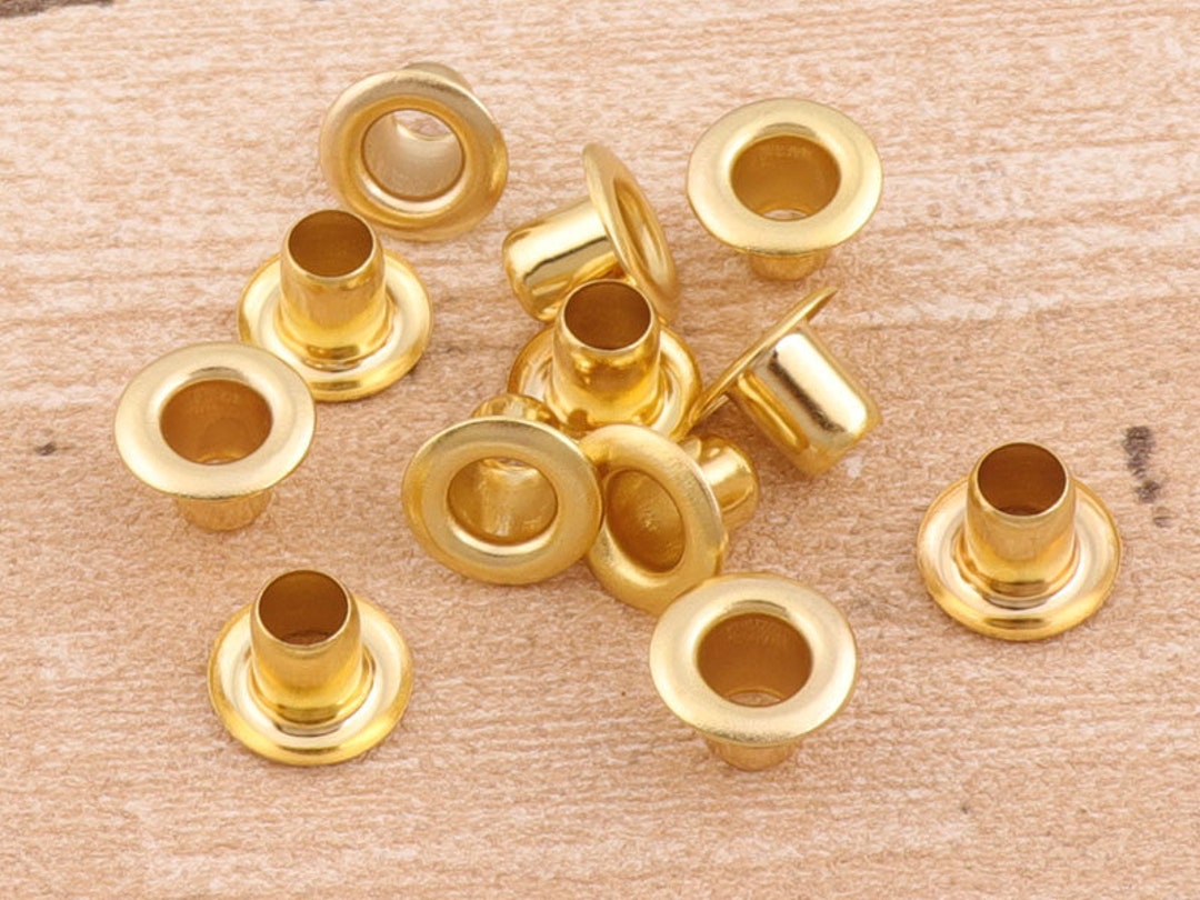 Golden Eyelets Round Grommet Eyelets 50pcs 12mm Metal Eyelet for Sewing ...