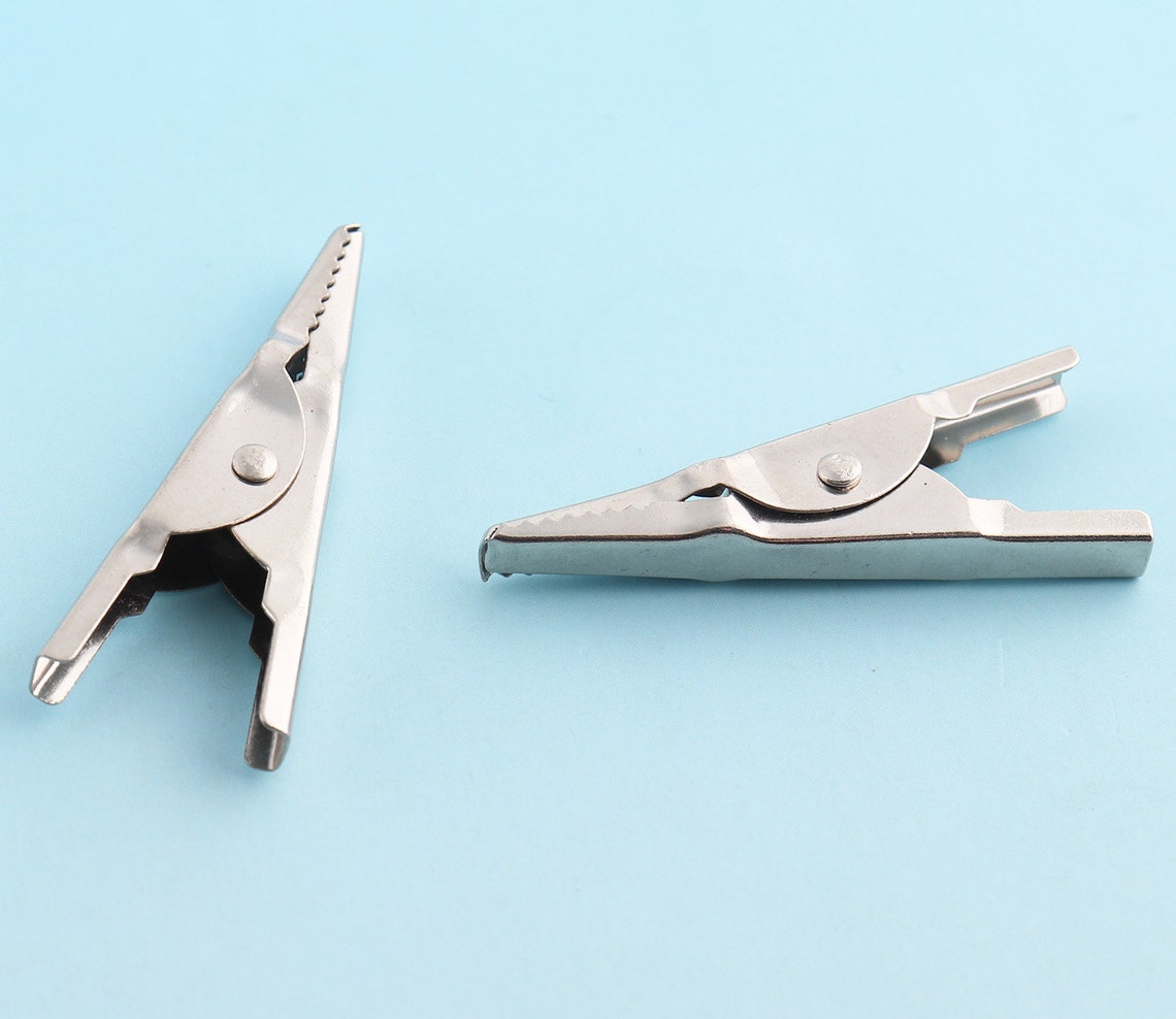 Alligator Clips With Teeth 20pcs 45mm Silver Alligator Clips - Etsy