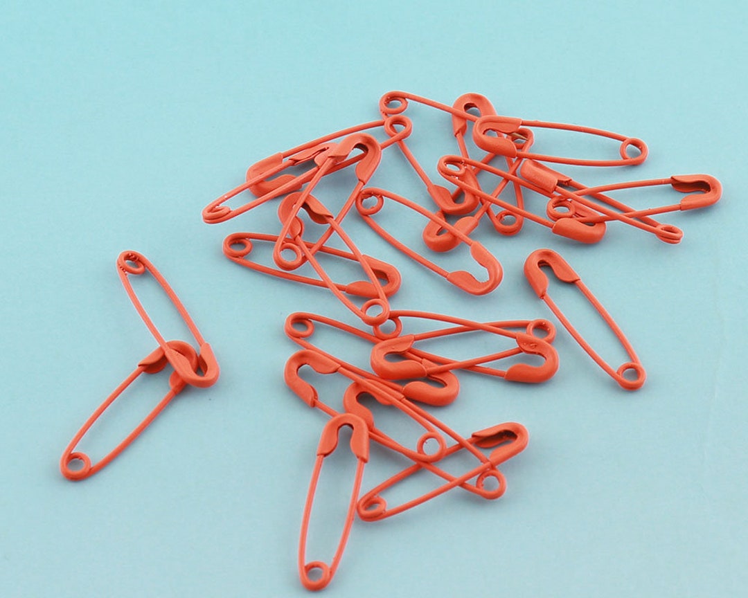 Orange Safety Pins 100-300pcs 18*4mm Mini Brooch Safety Pins Safety ...
