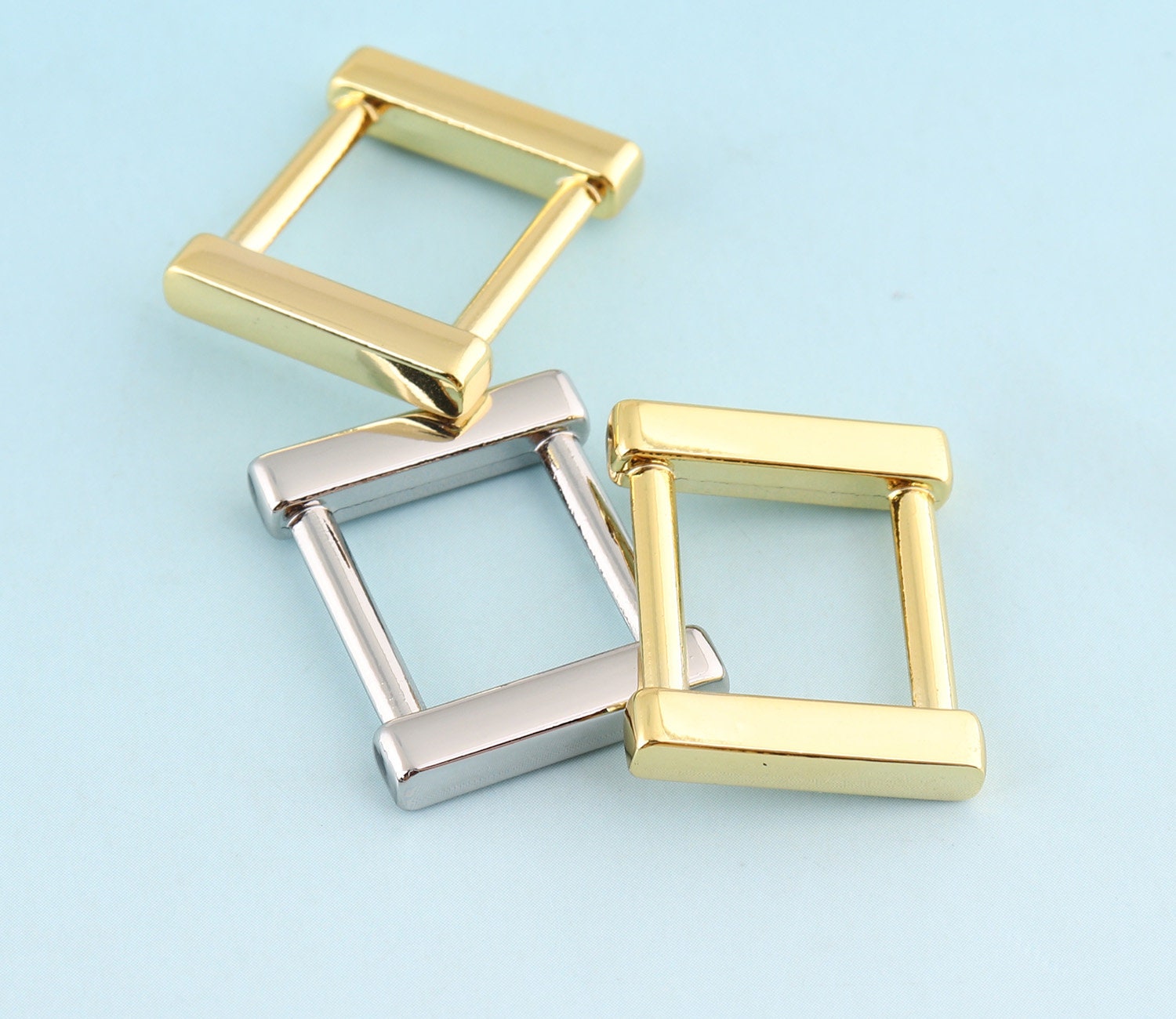 Square Rings 6pcs 18mm Multi Color Rectangle Rings Rectanglar - Etsy