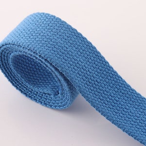 Pure Blue Stripe Webbing 5 Yards*25mm Webbing Fabric Handbag Strap ...