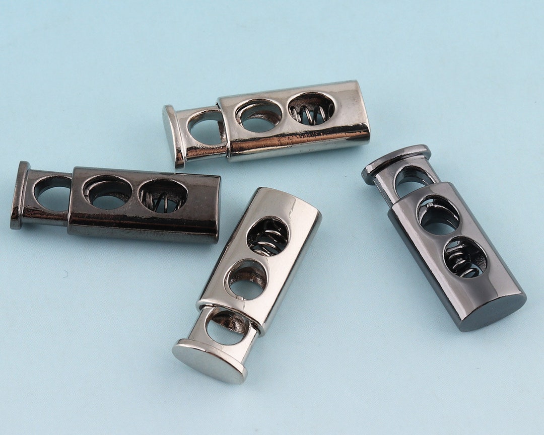 Silver Metal Cord Lock 4.5mm Toggle Cord Stopper Cord Toggle Lock Rope ...