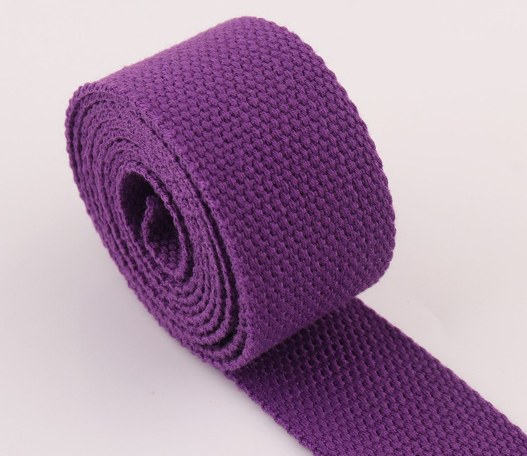 Purple Webbing Cotton Webbing 3/5yards*32mm Solid Color Webbing Fabric ...