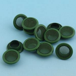 Green Eyelets Round Grommet Eyelets 50pcs 13mm Pierced Eyelet for ...