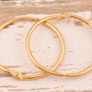 Golden O Ring Spring Hook 2 1/4 " Push Gate Snap Hook Large Key Chain ...