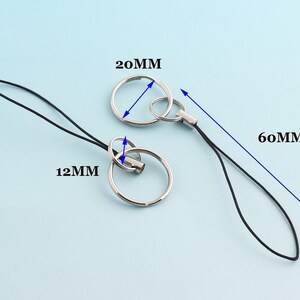 30pcs 85mm Cell Phone Strap Black Cell Phone Accessory Cell Phone Cords ...