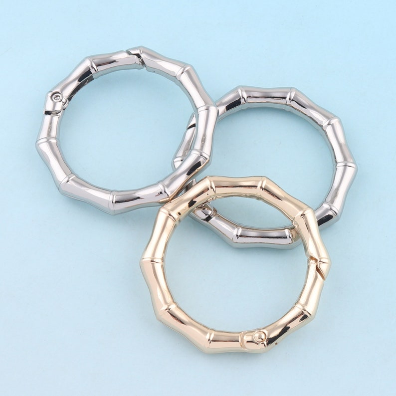 Push Gate Snap Hook Metal Spring Hook 30mm Bamboo Snap Hook | Etsy