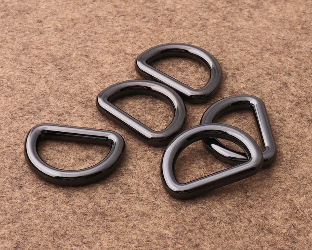 Small D Rings 5/8"(17mm) Wide Black D-rings Metal D Ring belt Buckle ...