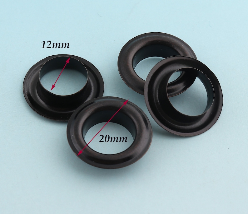 30sets 12mm Large Eyelets With Washer Black Round Grommet - Etsy