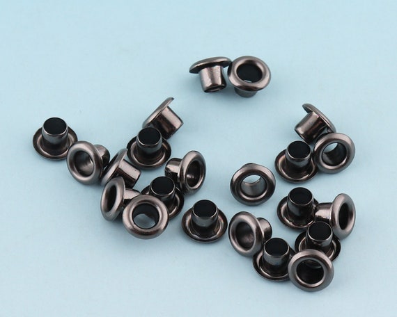 Grommet Eyelets 100pcs 6mm Mini Gunmetal Eyelets Round for - Etsy