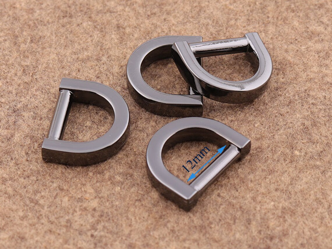 6 Pcs Gunmetal D Ring Metal D Ring 1/2 D Buckle Belt Strap - Etsy