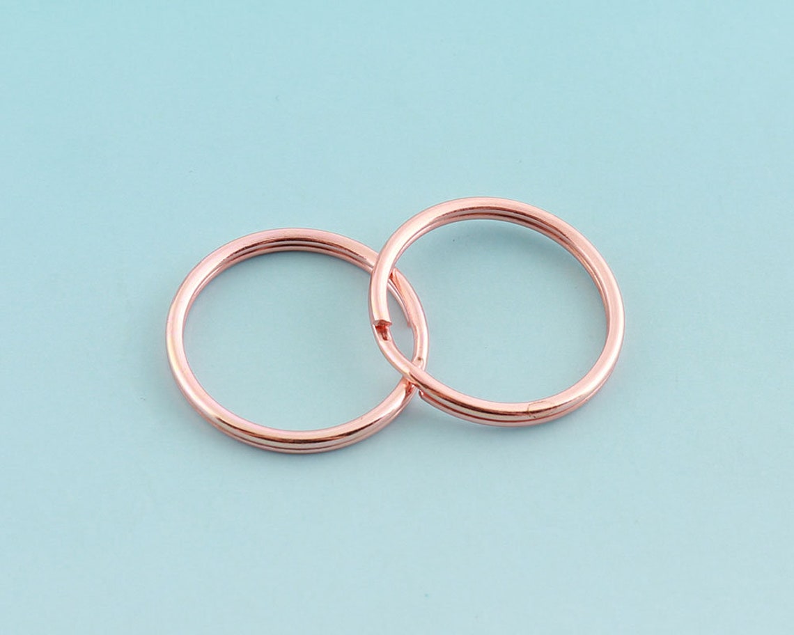 15mm/20mm/25m/30mm Rose Gold Key Ring O Ring Large Key Fob - Etsy
