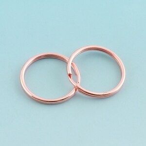 15mm/20mm/25m/30mm Rose Gold Key Ring O Ring Large Key Fob Ring Metal ...
