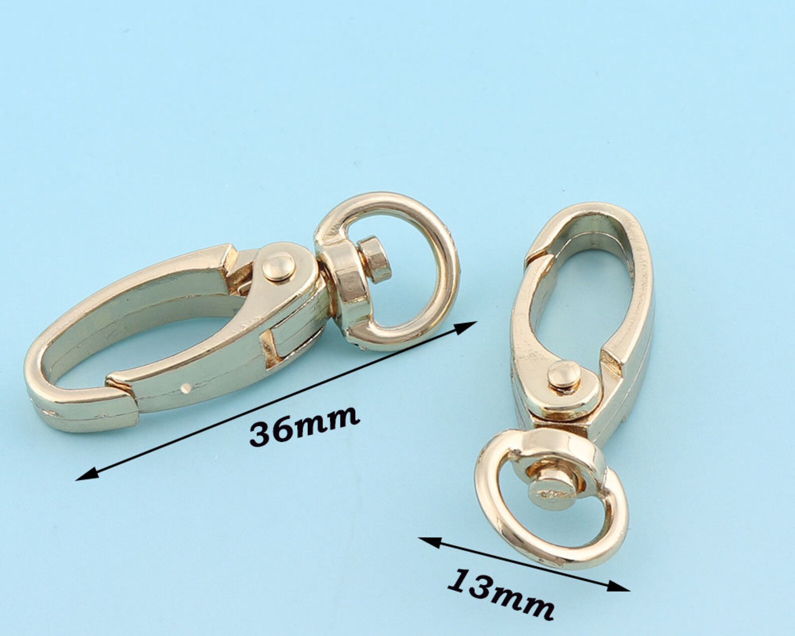 Swivel Clasp 3613mm Light Gold Lobster Clasp Push Gate Snap | Etsy