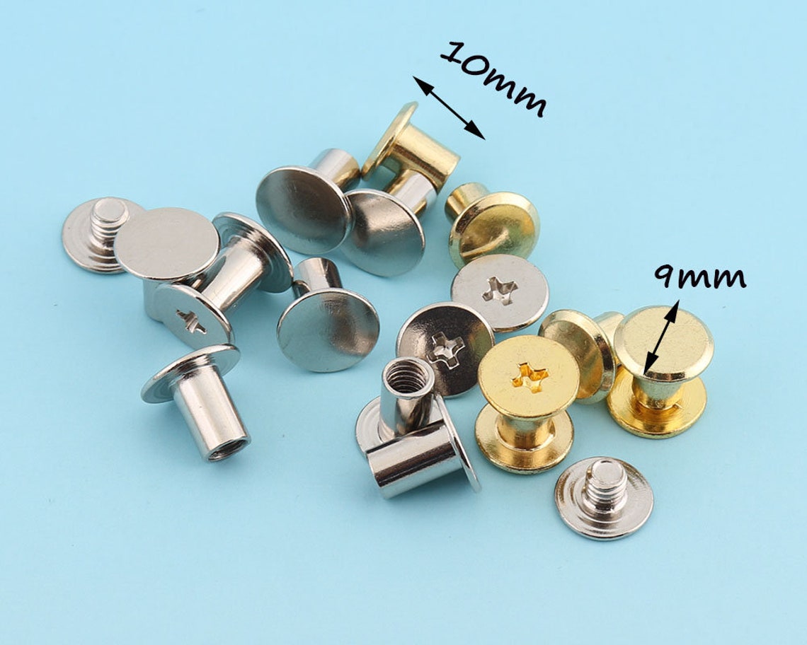 Silver/golden Screw Rivets 50sets 910mm Metal Button | Etsy