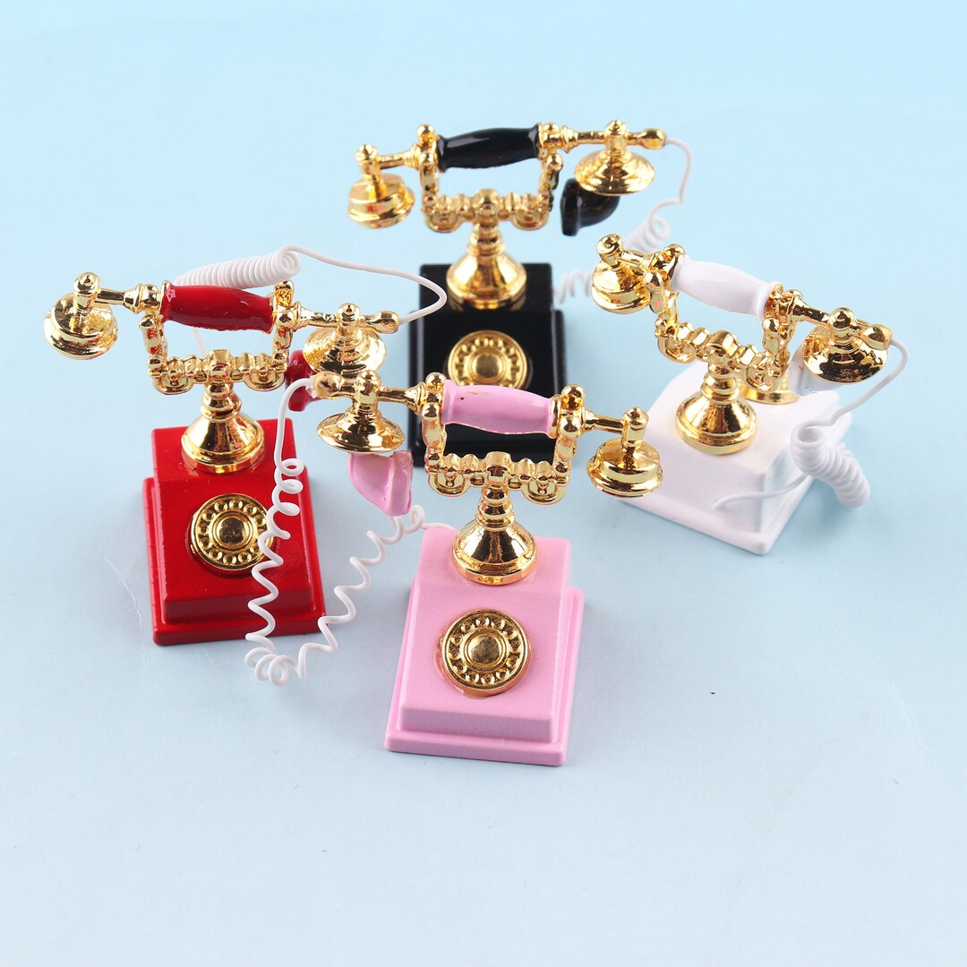 Miniature Telephone Colorful Dollhouse Cell Phone Furniture Dollhouse ...