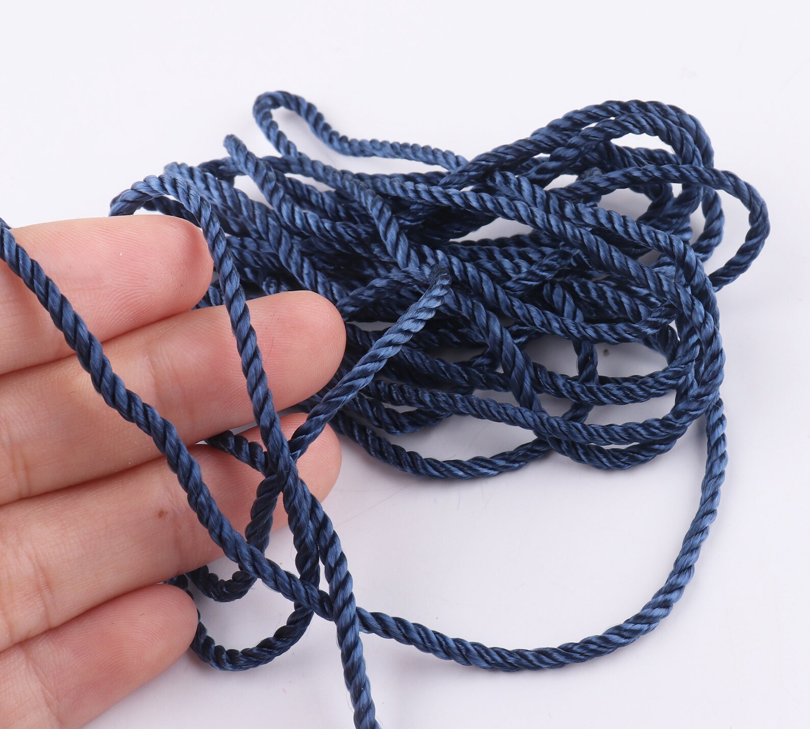 Fabric Rope 1.5mm 20m Navy Blue Hemp Cord Synthetic Rope for - Etsy