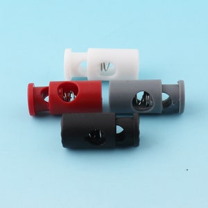 5mm Rope Cord Stopper 15-50pcs Black Plastic Cord Lock for Elastic Cord ...