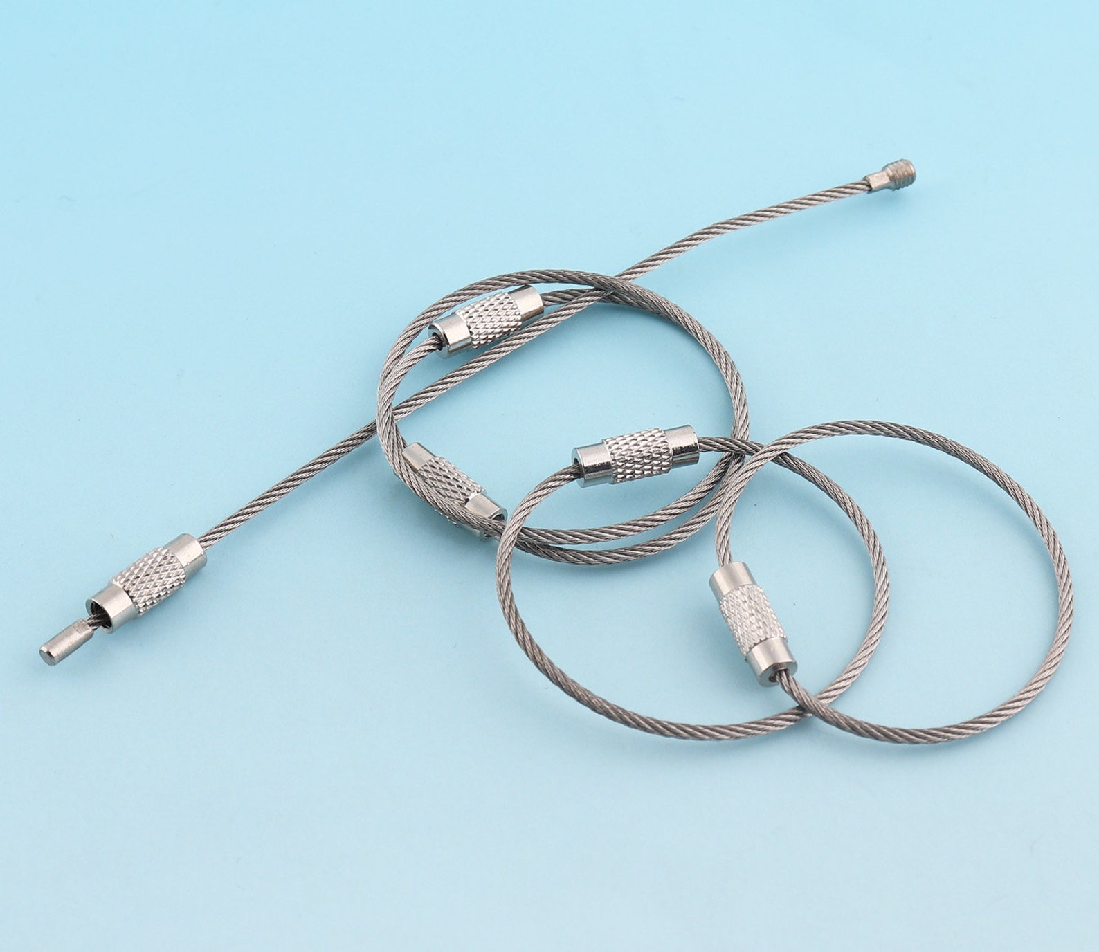 Wire Key Ring Wire Keychain Key Ring 15pcs Large Key Fob Ring - Etsy