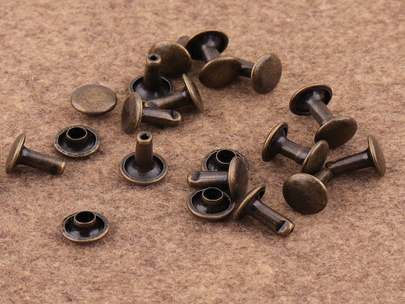 100sets 10mm Mini Antique Rivets Metal Button Double Capped | Etsy