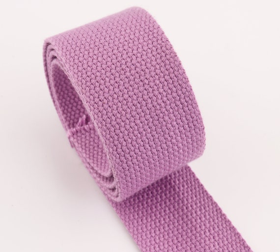 Lavender Webbing 1.5 38mm Cotton Webbing Solid color Webbing Fabric belt Canvas Webbing Key Fobs Strap Webbing Bag strap