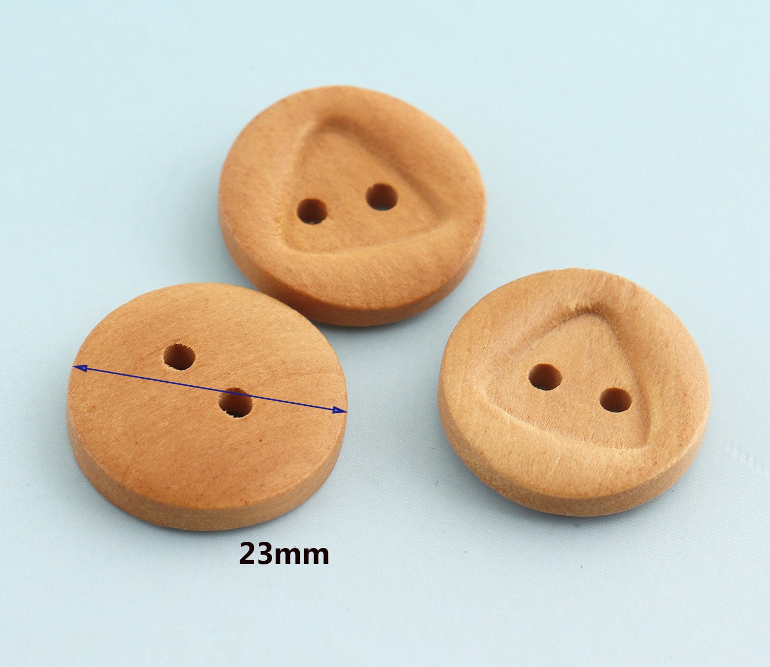 Wooden Buttons 15pcs 23mm Wood Button Coat Buttons Two Holes Large ...